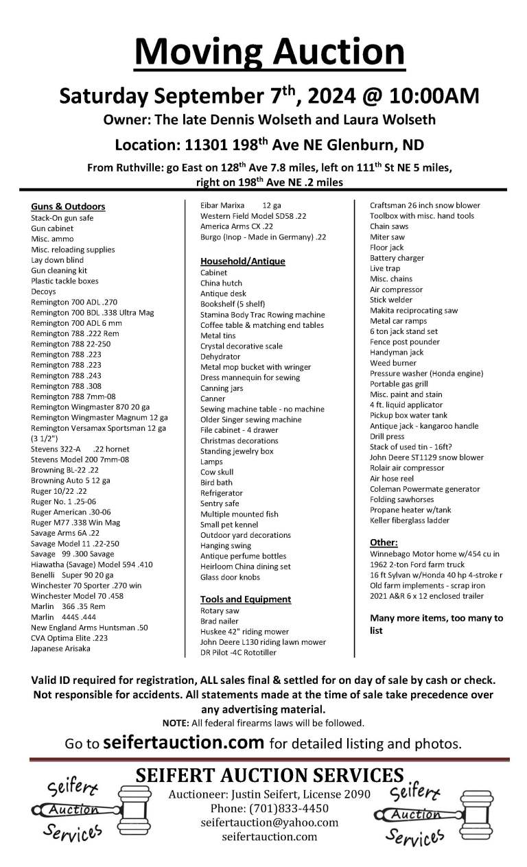 Auctions – Seifert Auction Services, LLC